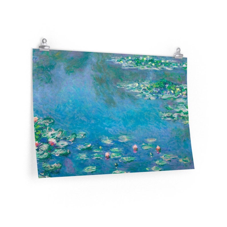 Monet Print, Claude Monet Art, Water Lilies, Blue Oil Painting, Monet ...
