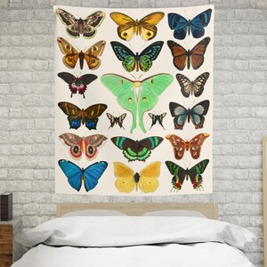 Moth Tapestry, Luna Moth, Butterfly Tapestry, Cottagecore Tapestry ...