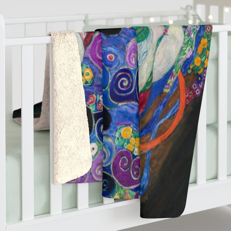 Art Blanket Boho Blanket Gustav Klimt Klimt Blanket Purple - Etsy