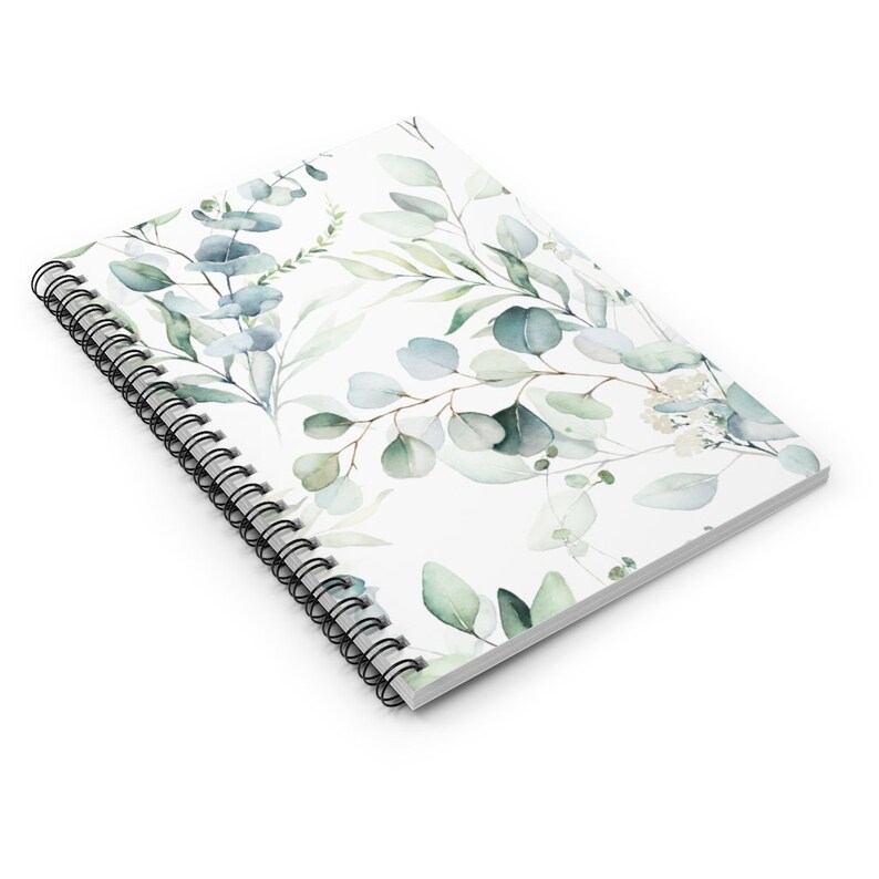 Botanical Notebook, Spiral Notebook, White Notebook, Plant Journal ...