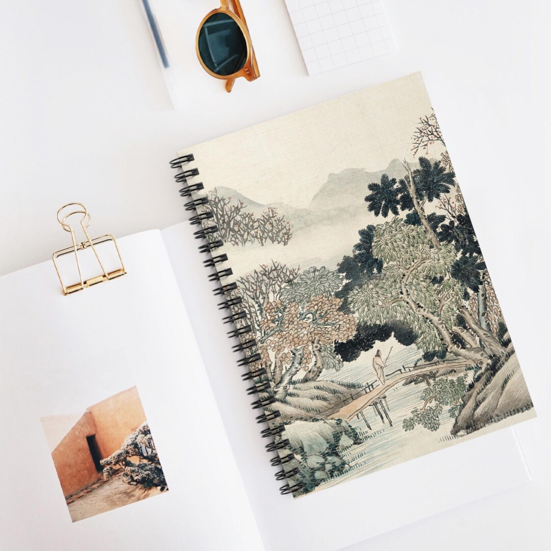 Japanese Notebook, Spiral Notebook, Lined Journal, Japanese Gift, Tree ...