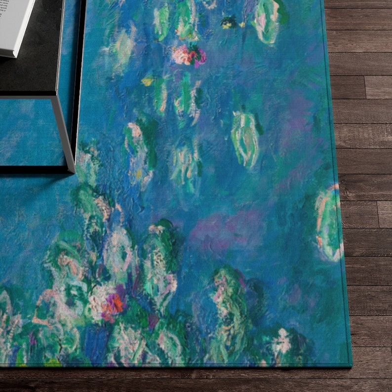 Water Lily Rug Claude Monet Monet Rug Monet Decor Water - Etsy