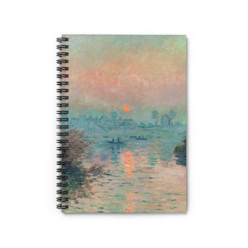 Monet Notebook Spiral Notebook Ocean Sunset Sunset - Etsy