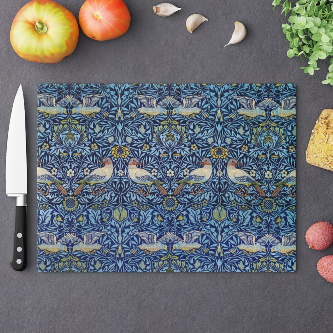 Blue Cutting Board, Bird Cutting Board, Blue Kitchen Decor, William ...