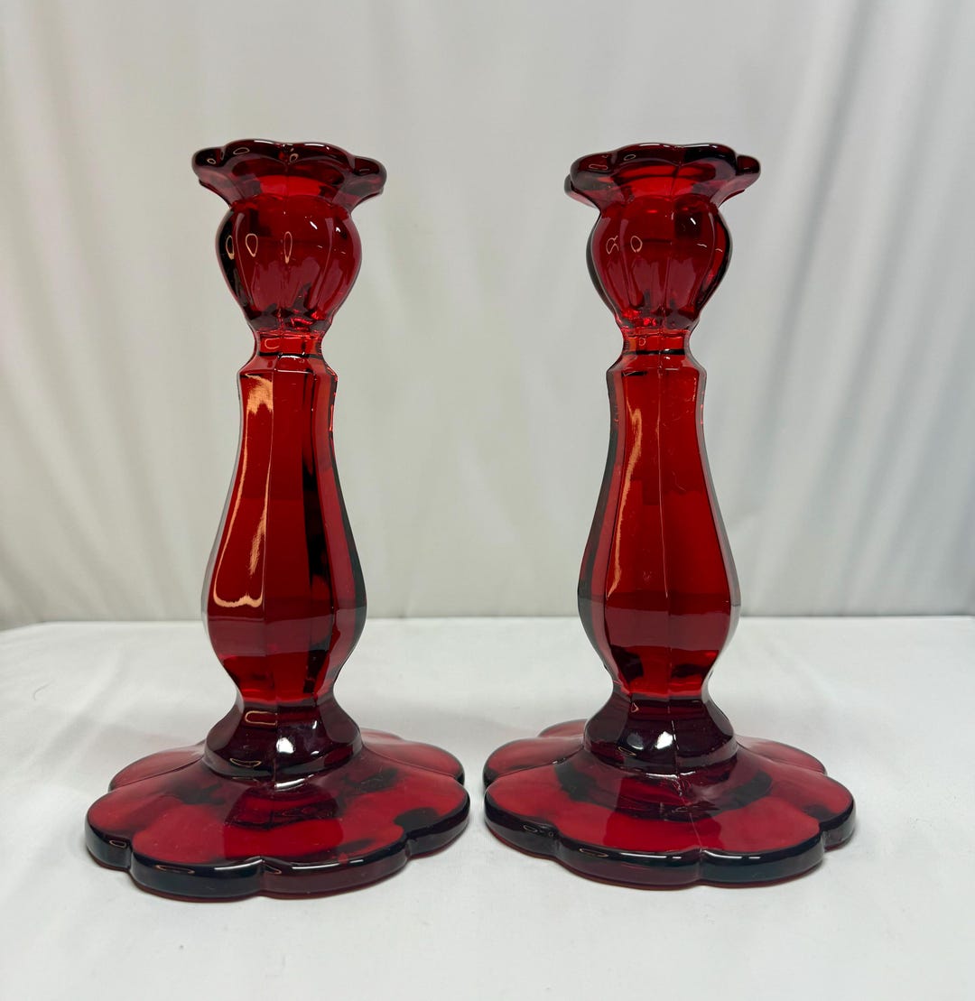 Mosser Candlesticks (RED) - Etsy
