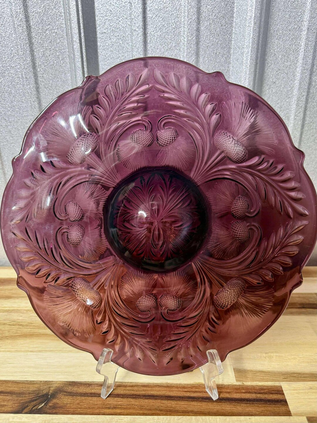 Mosser Inverted Thistle Footed Platter - Etsy