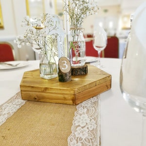 Rustic Wooden Block Table Numbers, Wedding Centrepieces Rustic Theme ...