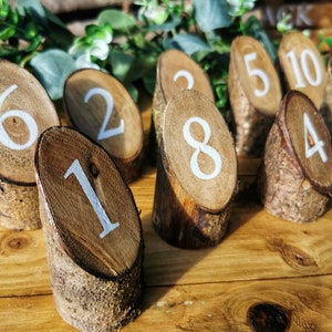 Rustic Wooden Block Table Numbers, Wedding Centrepieces Rustic Theme ...