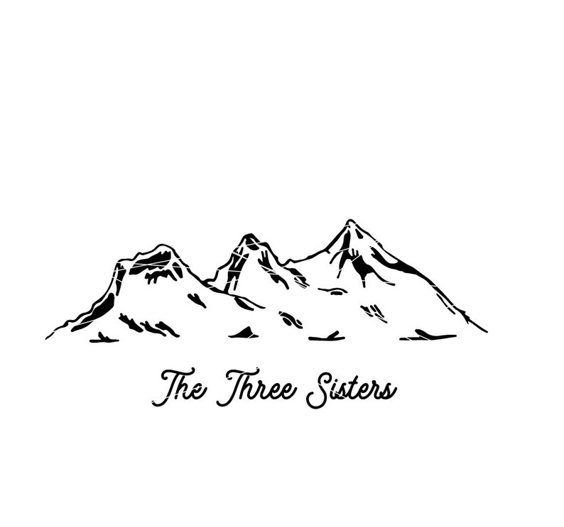 The 3 Three Sisters Mountainscape Three Sisters Canmore Alberta SVG Digital File Mountains - Etsy