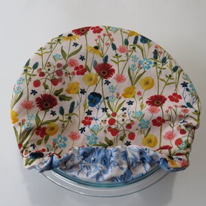 Kitchenaid Bowl Cover, Reversible Blue Floral and Garden Flowers Mixer ...