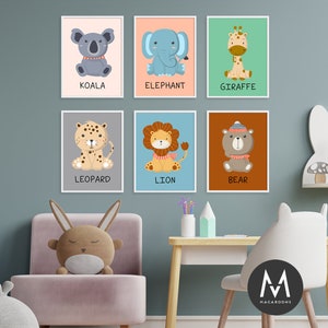 Printable Nursery Art Set of 3 Poster Baby Wall Art Kids Room - Etsy