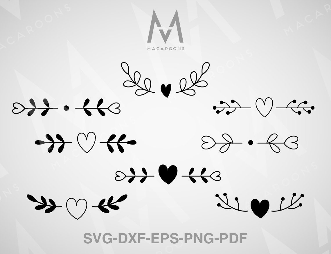 Heart Bundle, Heart Border Svg Bundle, Valentine Svg Bundle, Love Heart ...