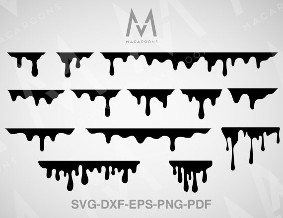 Drip svg Dripping borders svg Paint drip svg Cut File For | Etsy