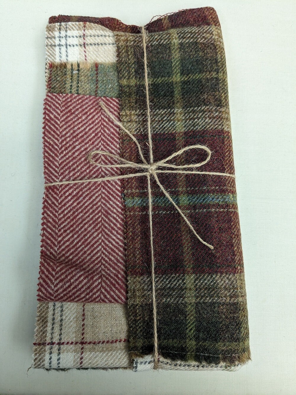 Wool Fabric Craft Bundles, 100% Wool, Check/plaid. Offcuts & Remnants ...