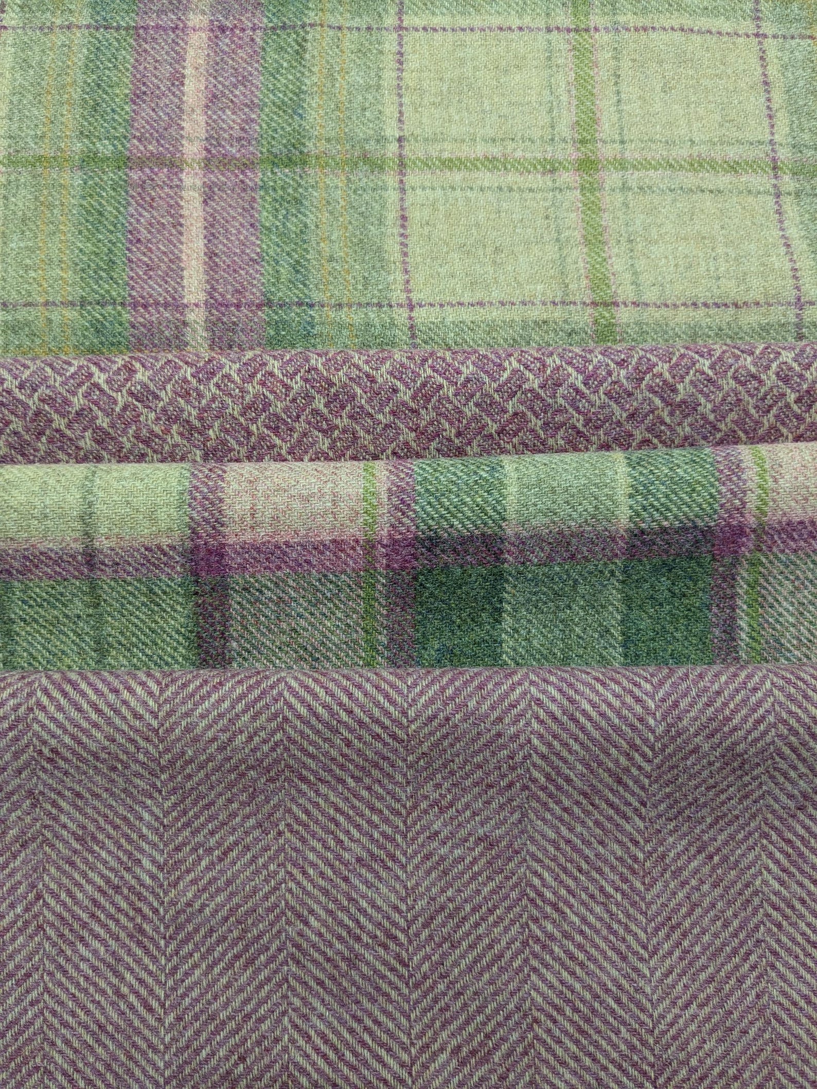 Wool Fabric Craft Bundles, 100% Wool, Check/plaid. Offcuts & Remnants ...