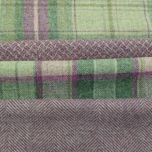 Wool Fabric Craft Bundles, 100% Wool, Check/plaid. Offcuts & Remnants ...