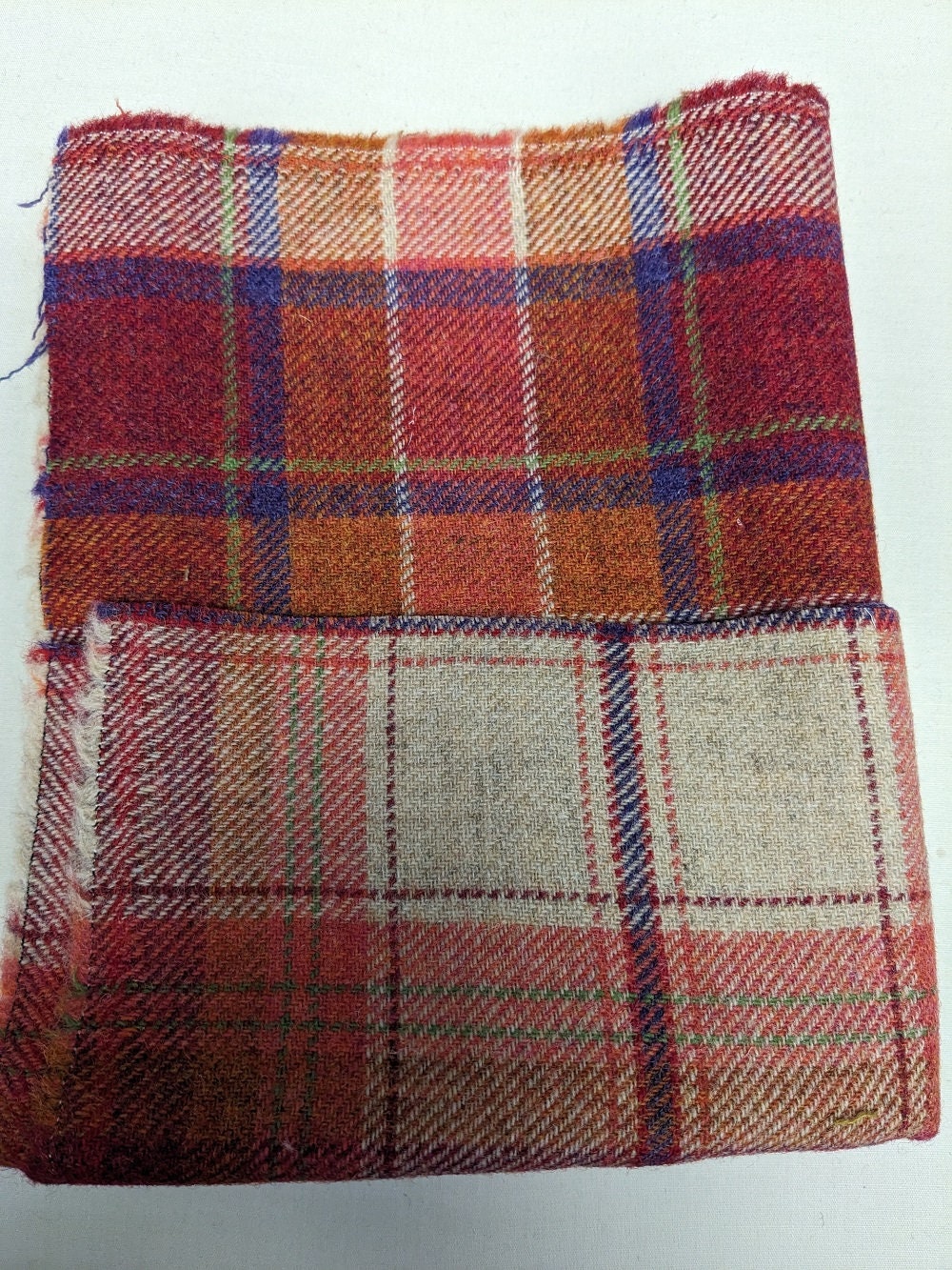 Wool Fabric Craft Bundles, 100% Wool, Check/plaid. Offcuts & Remnants ...