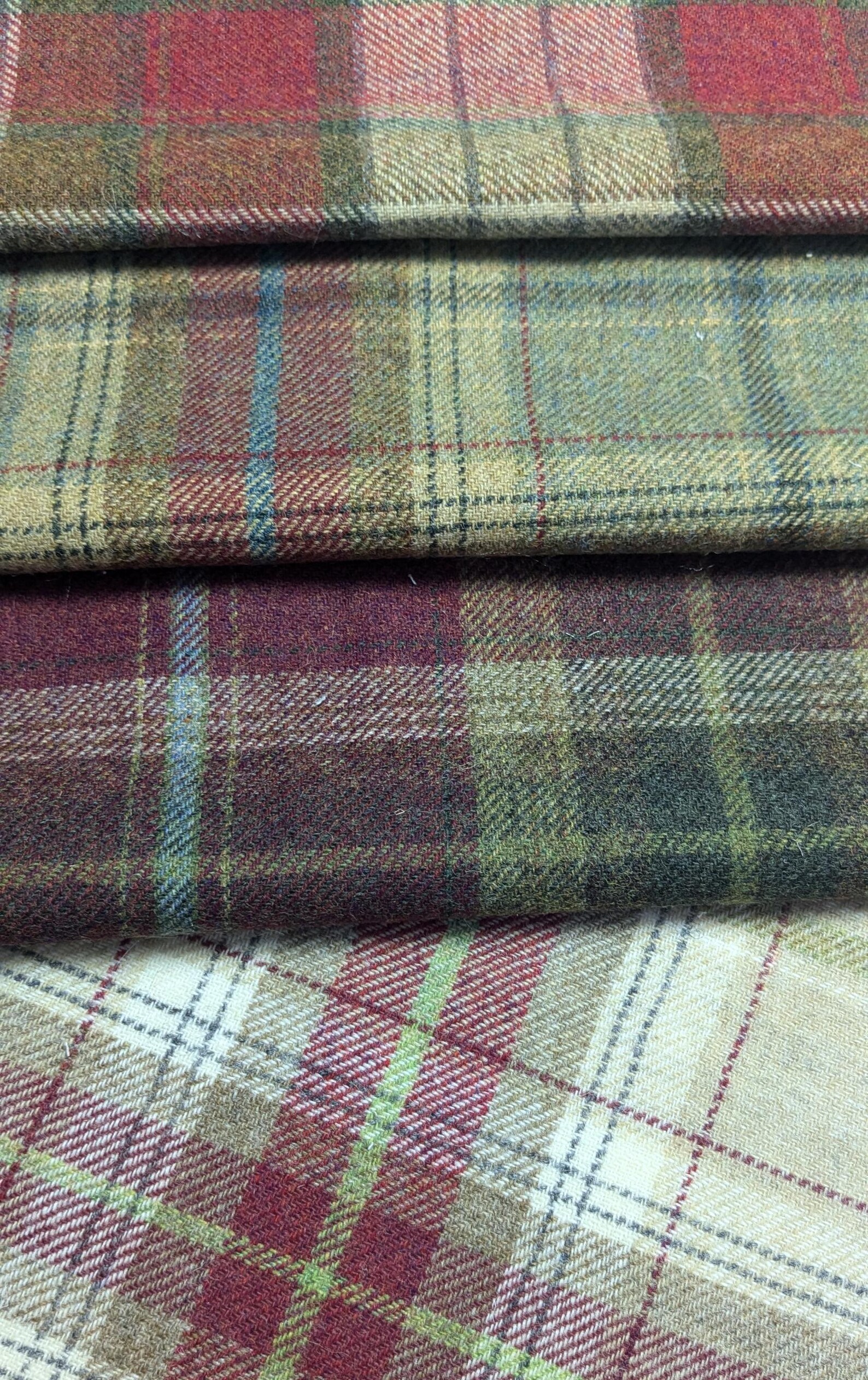 Wool Fabric Craft Bundles, 100% Wool, Check/plaid. Offcuts & Remnants ...