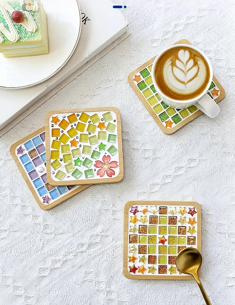 Diy Mosaic Coaster Craft Kits for Kids Teenagers Party Activity Make ...