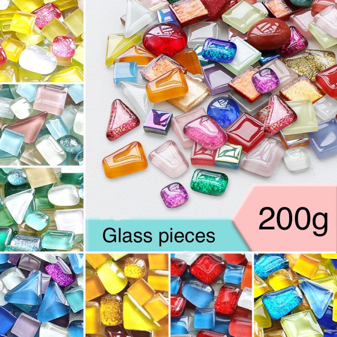 Mosaic Glass Tiles Assorted Colours and Shapes Mosaic Tiles DIY Craft ...