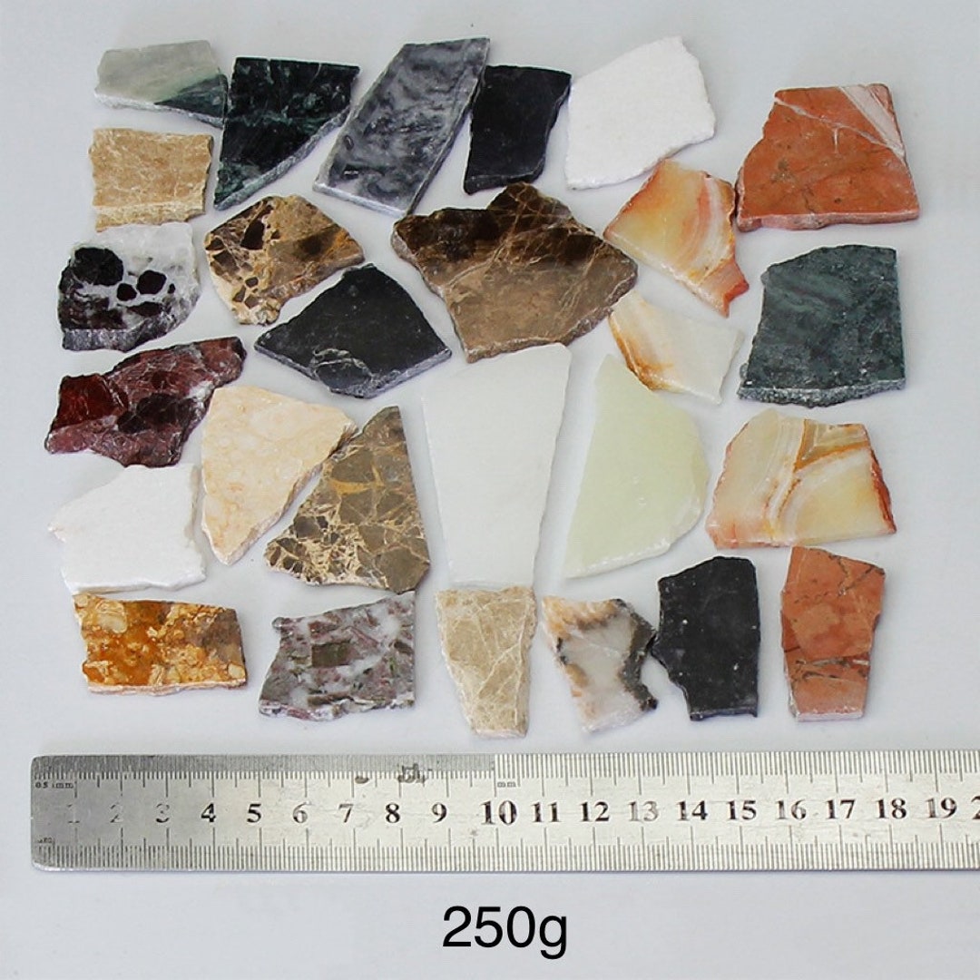 Mosaic Stone Pieces Multiple Colours Shapes Natural Stone Tiles Diy ...