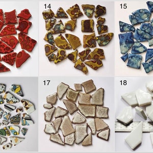 Mosaic Ceramic Tile Multiple Colours and Shapes Ceramic Pieces Diy ...