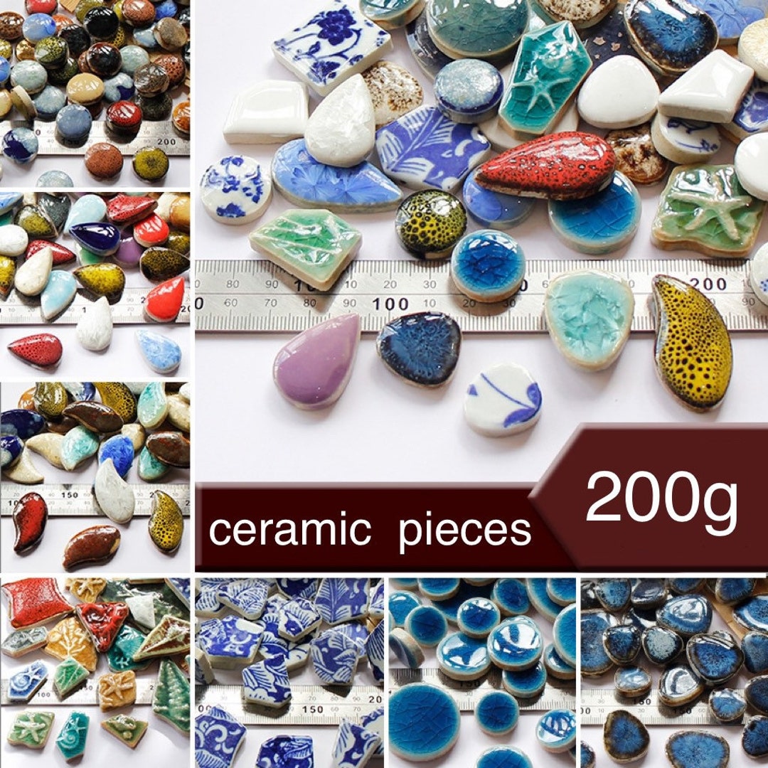 Mosaic Ceramic Tile Multiple Colours and Shapes Ceramic Pieces Diy ...
