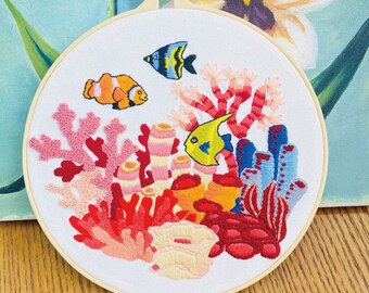Fish Embroidery Kit - Etsy