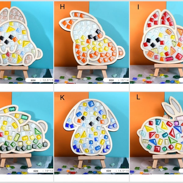 Rabbit Mosaic - Etsy