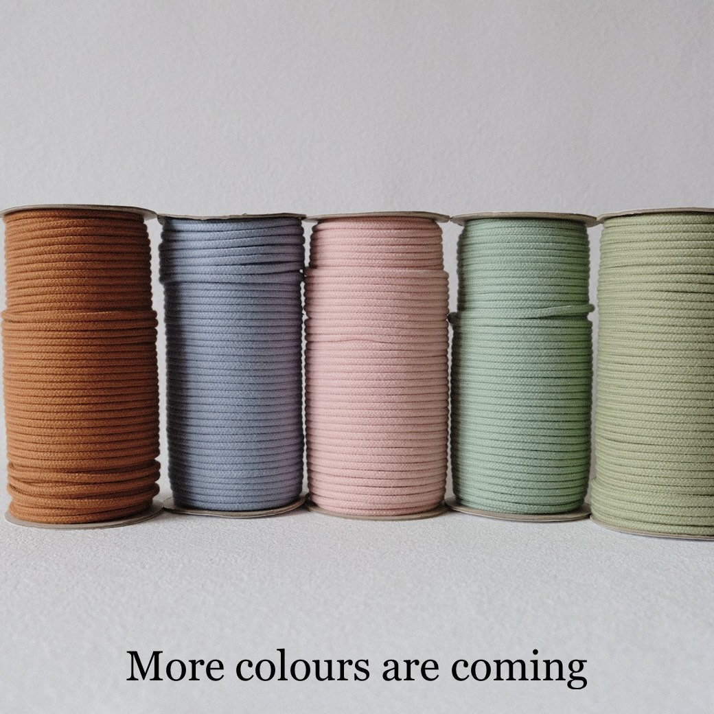 4mm Macrame Cord Braided Macrame Cord Premium Coloured Cotton - Etsy ...