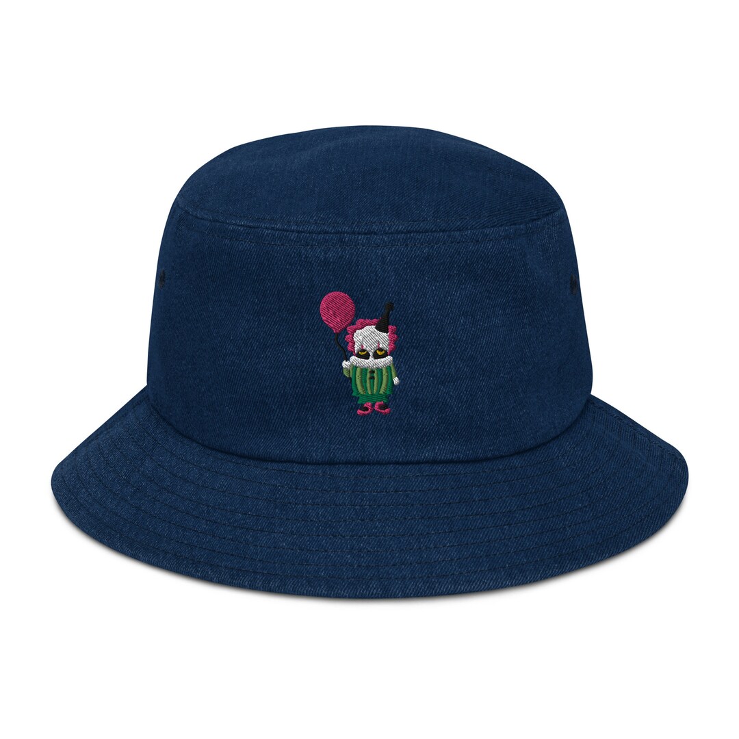 Creepy Clown Denim Bucket Hat - Etsy