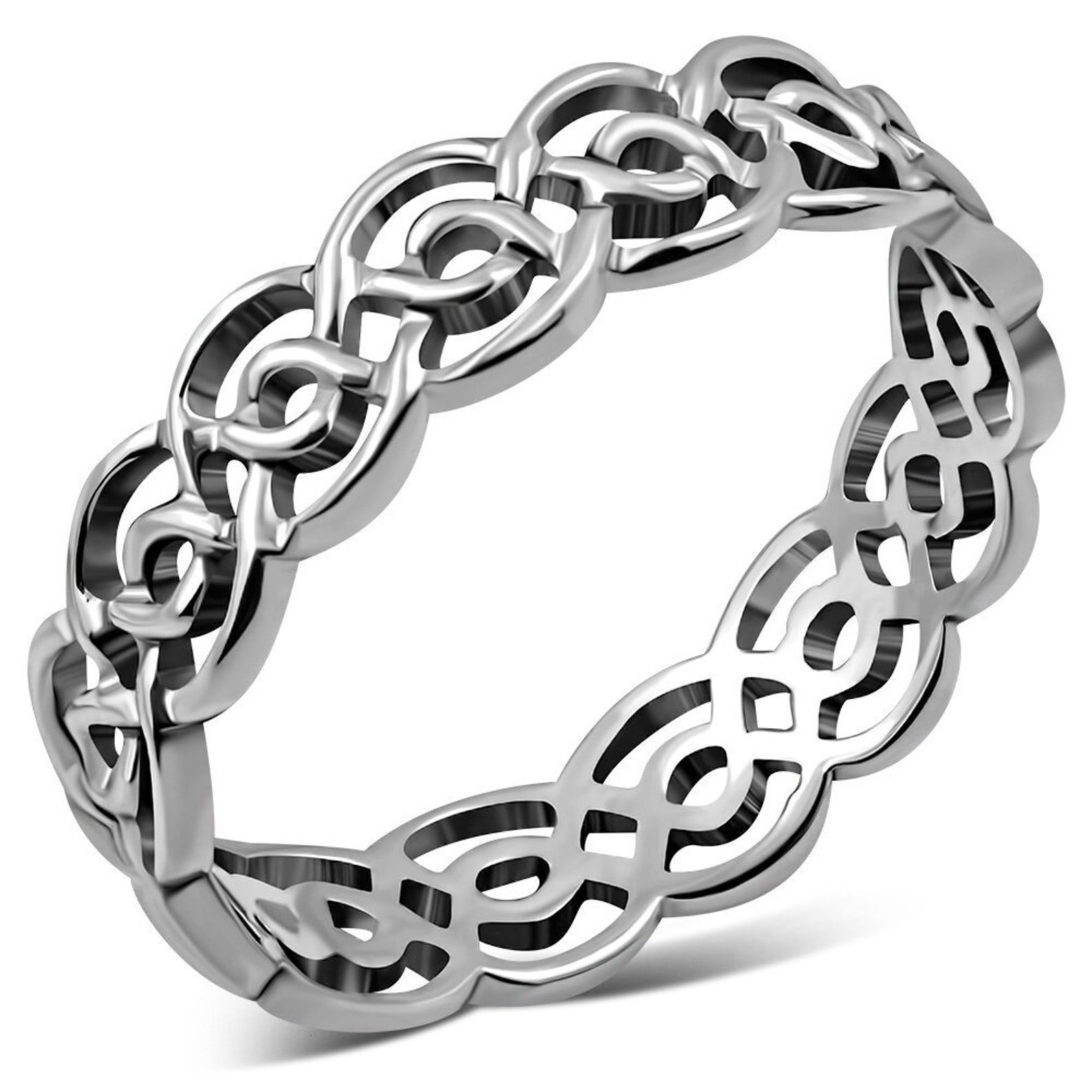 Celtic Knot Band- Full Ban Open Plait - Scottish Jewelry Edinburgh ...