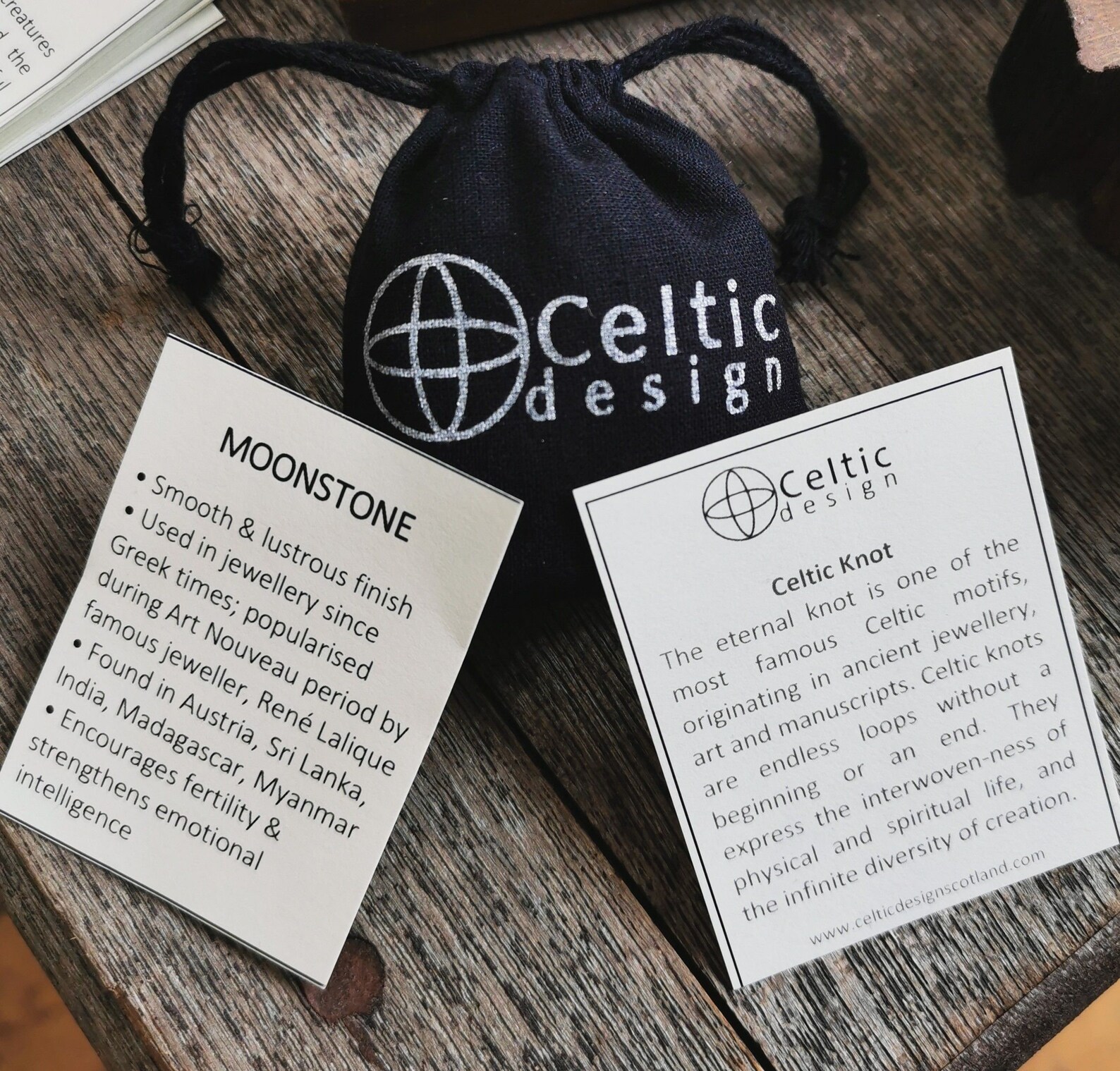 Sterling Silver Celtic Knot Moonstone Pendant Trinity Frame - Etsy