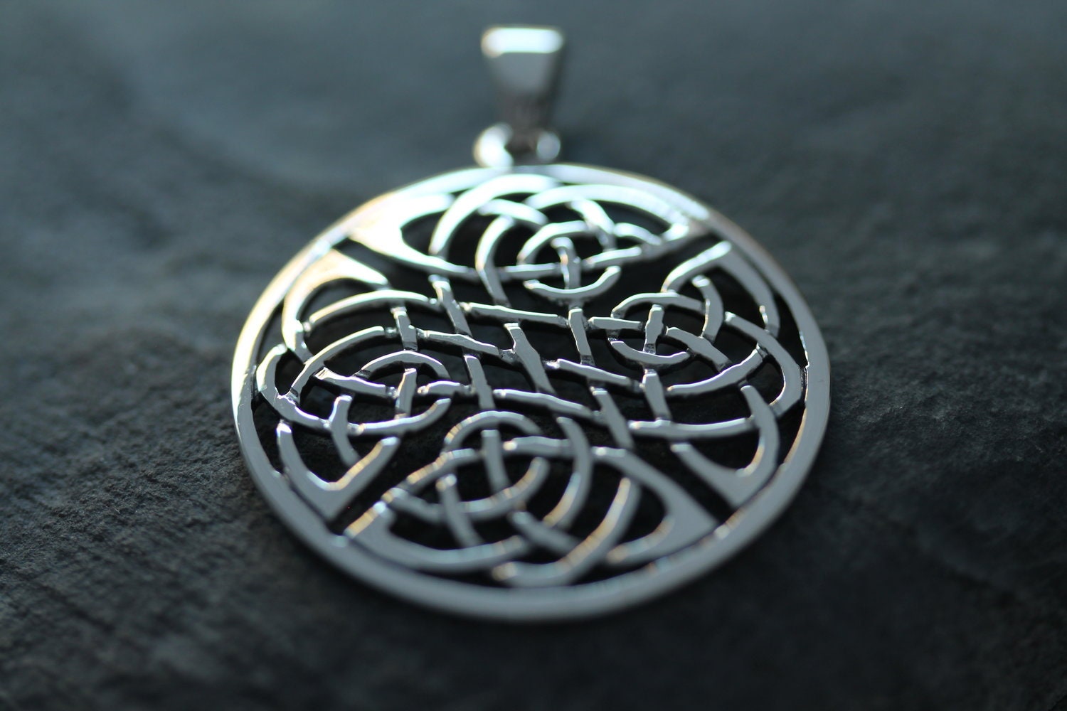 Celtic Knot Pendant Large Shield Knot Hallmarked 925 - Etsy