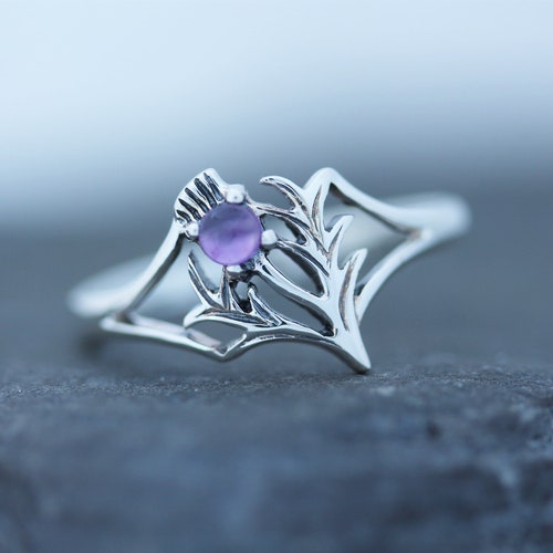 Handcast 925 Sterling Silver Scotland Scottish Amethyst - Etsy
