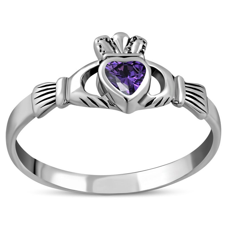 Claddagh Ring Friendship Love & Loyalty Ring dainty Royal - Etsy UK