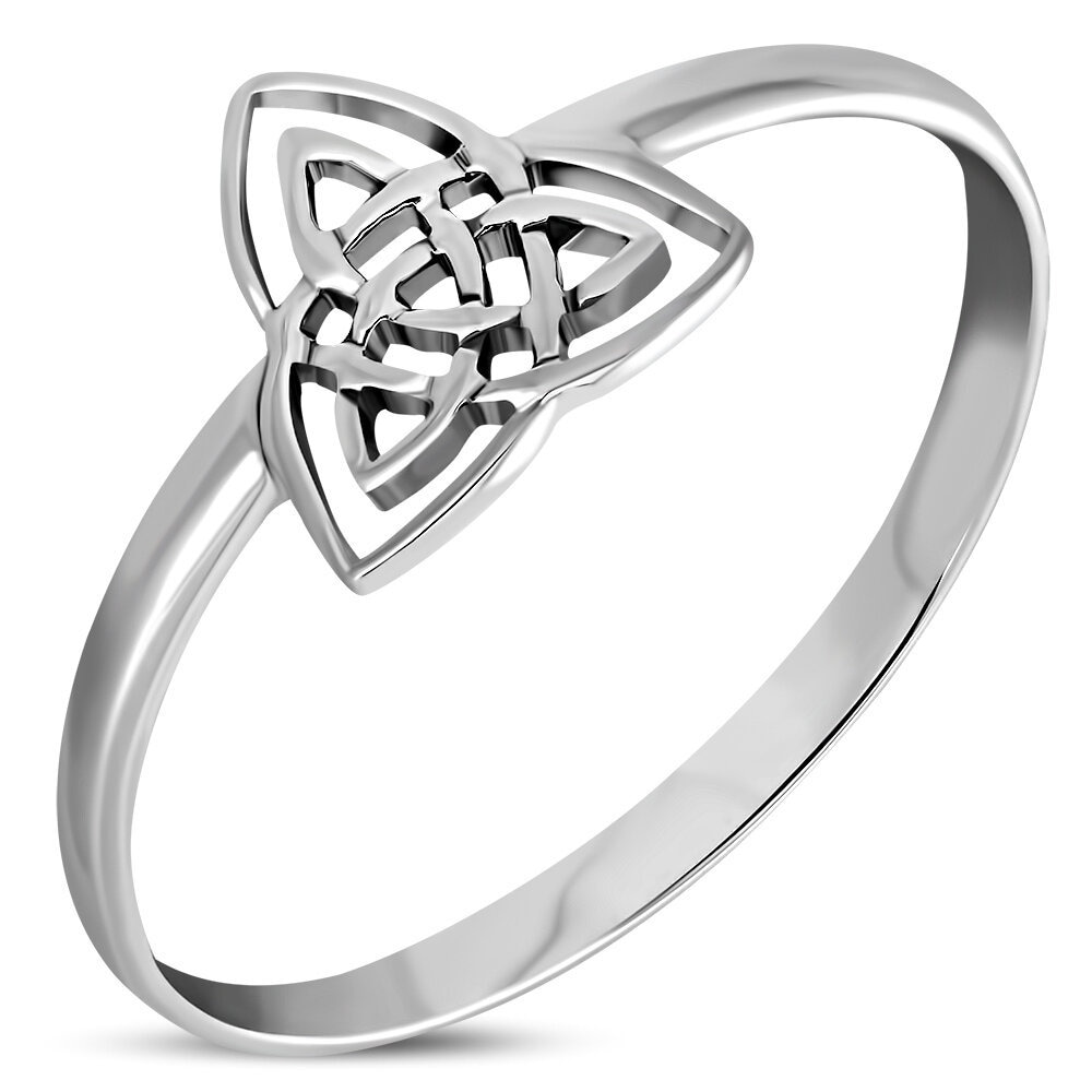 Celtic Knot Triquetra Trinity Ring Double Triangular Knot | Etsy
