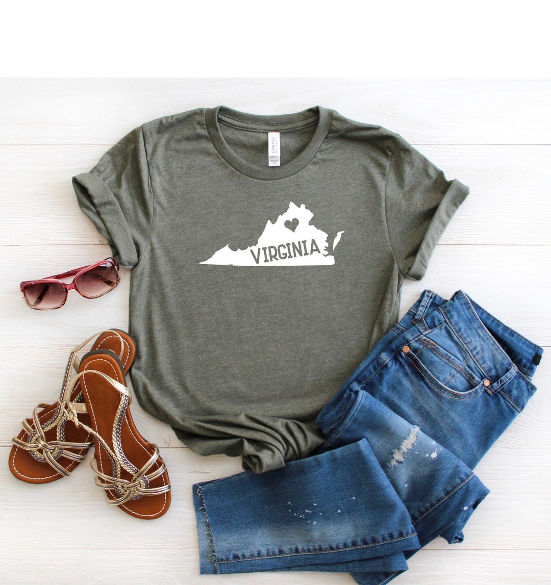 Virginia Shirt Home State Shirt Love Home Shirt Graphic Tee Funny Shirt ...