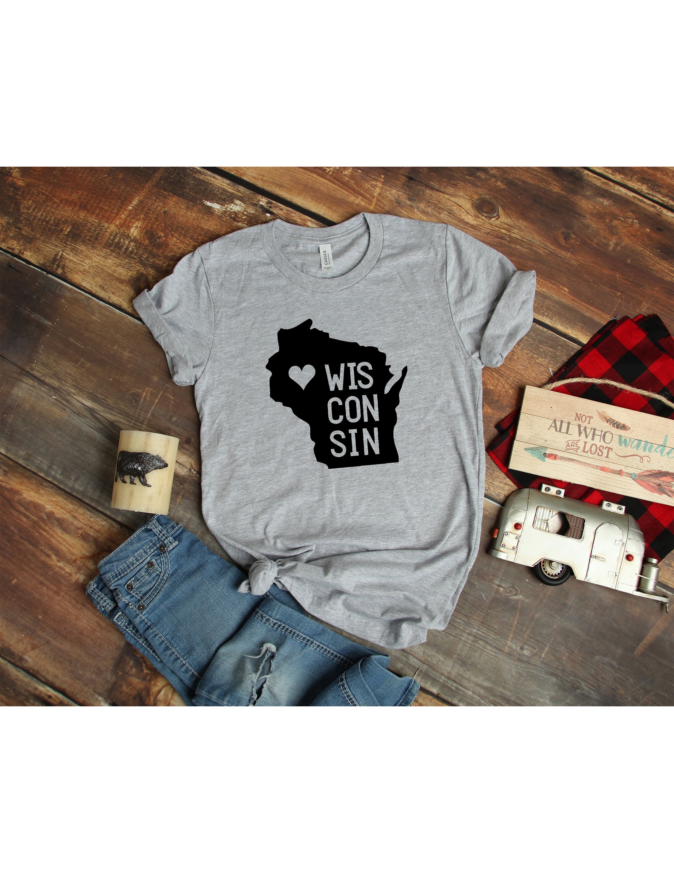 Wisconsin Shirt Home State Shirt Love Home Shirt Graphic Tee | Etsy