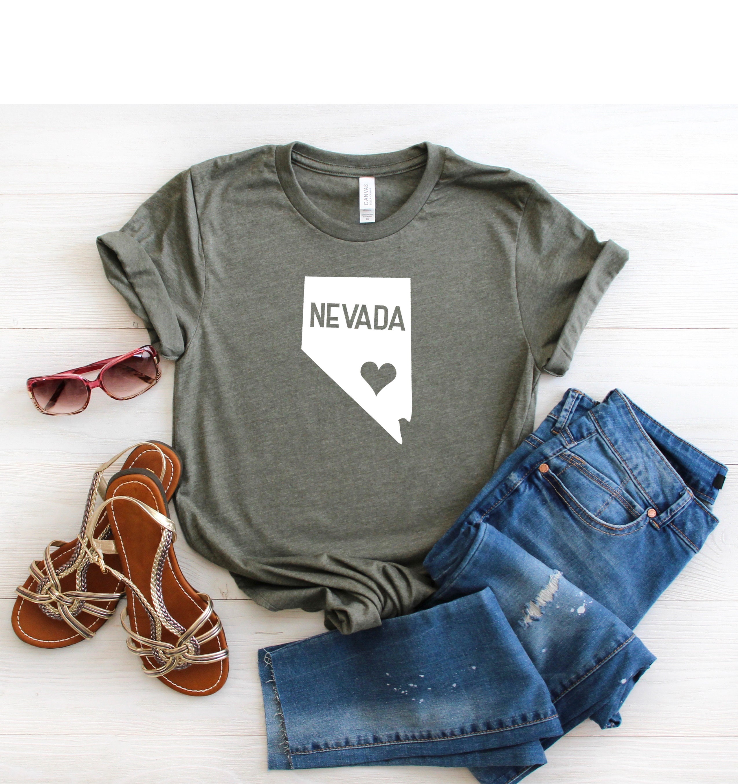 Nevada Shirt Home State Shirt Love Home Shirt Graphic Tee - Etsy.de