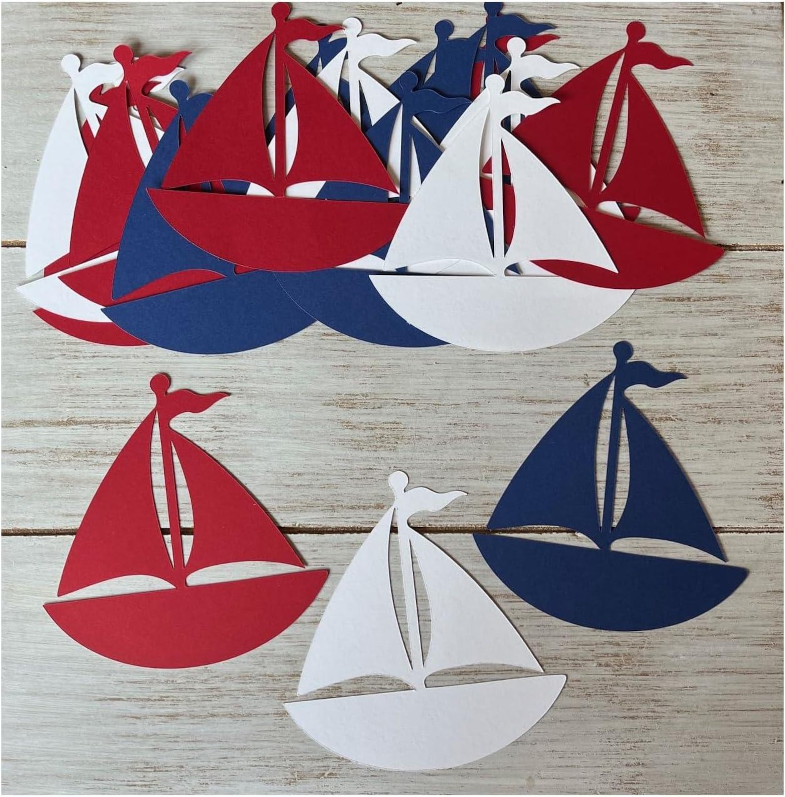 Sailboat Cutouts - Nautical Paper Cut Outs Classroom Bulletin Board ...