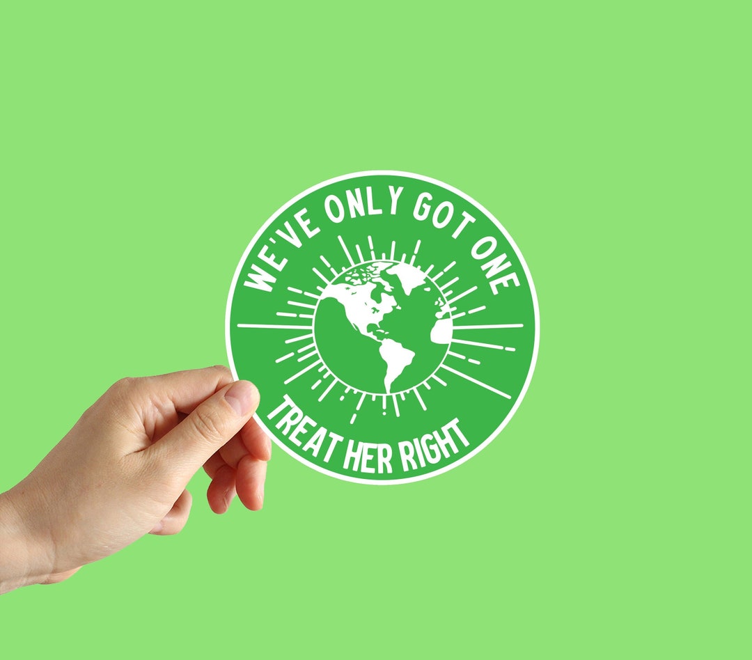 Mother Earth Sticker Recycle Sticker Climate Change Sticker Water ...