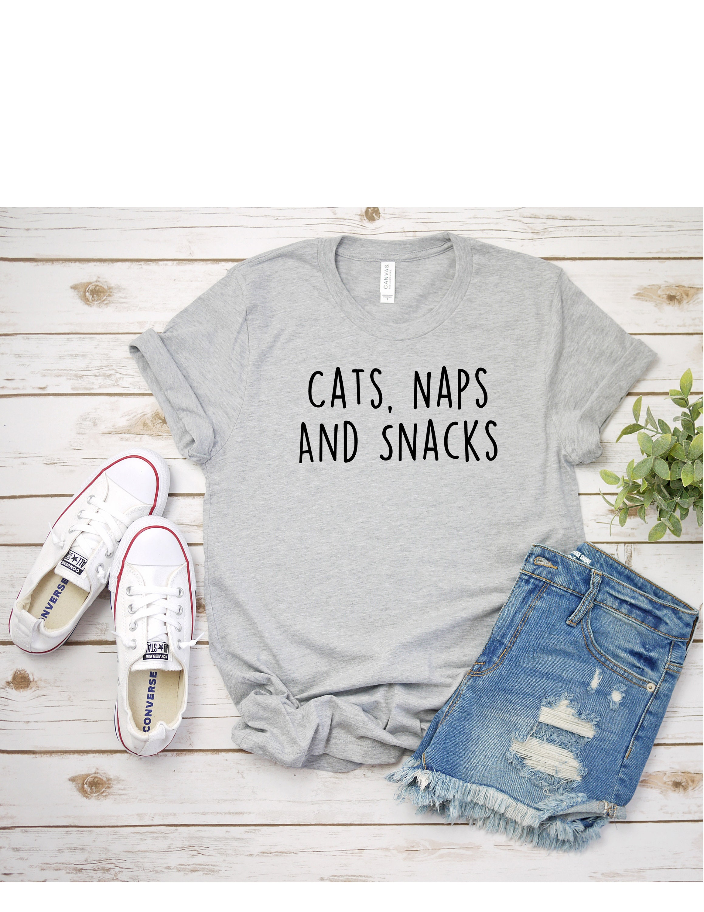 Cats Naps and Snacks T-shirt Cat Lover T-shirt Graphic Tee - Etsy
