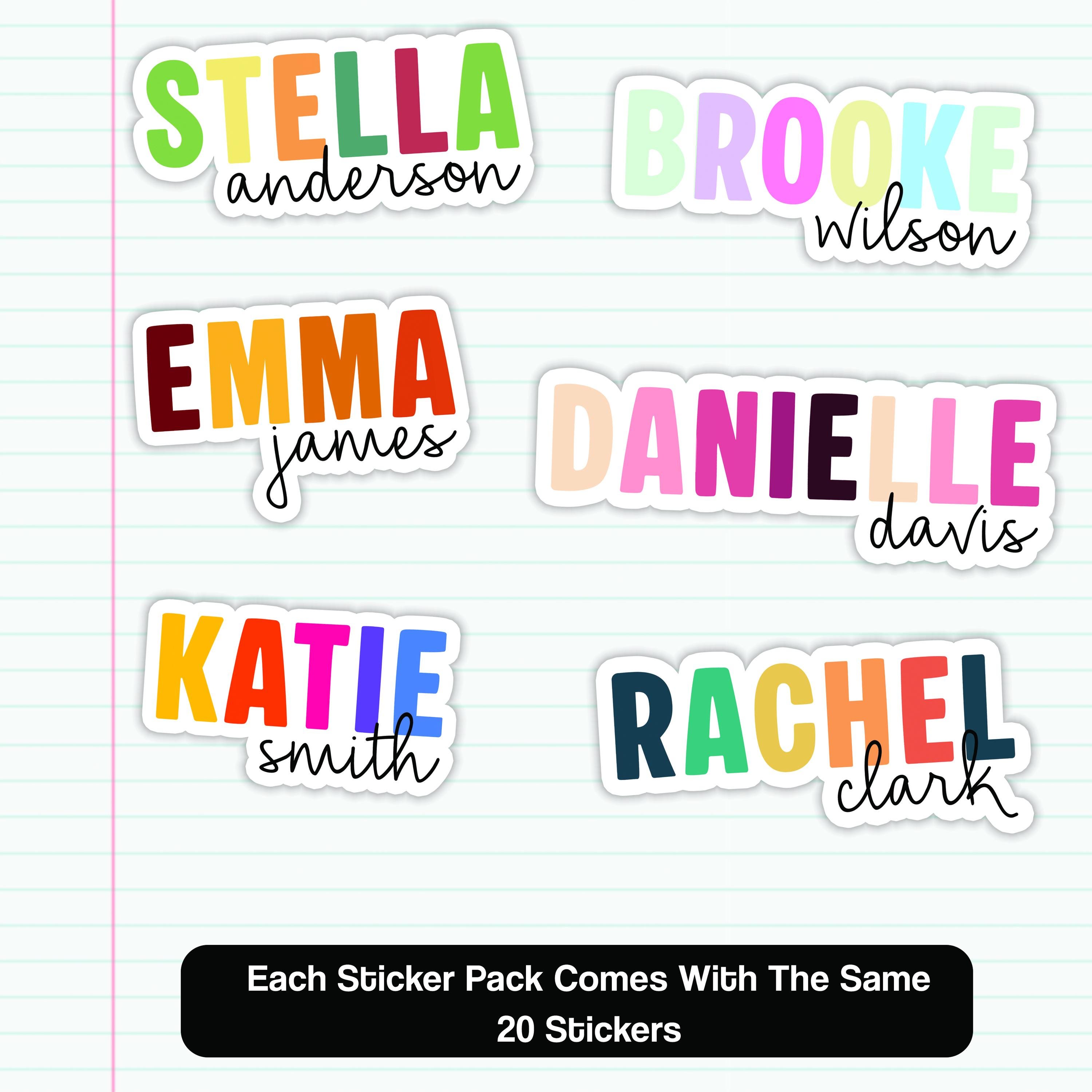 Personalized Name Stickers: School & Daycare Labels, Glossy Finish - Etsy
