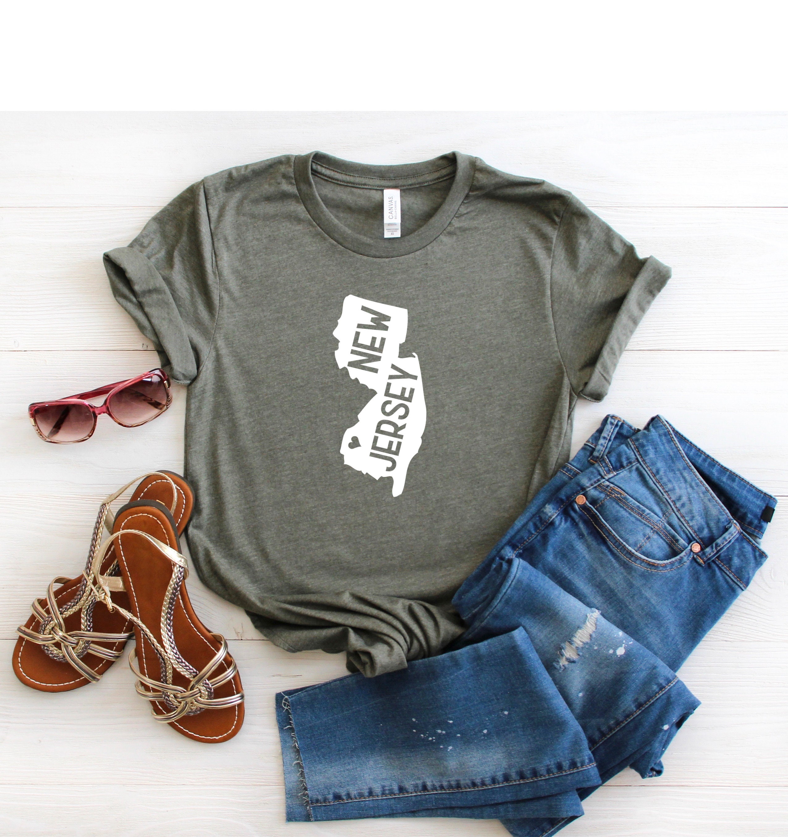 New Jersey Shirt Home State Shirt Love Home Shirt Graphic Tee Funny ...