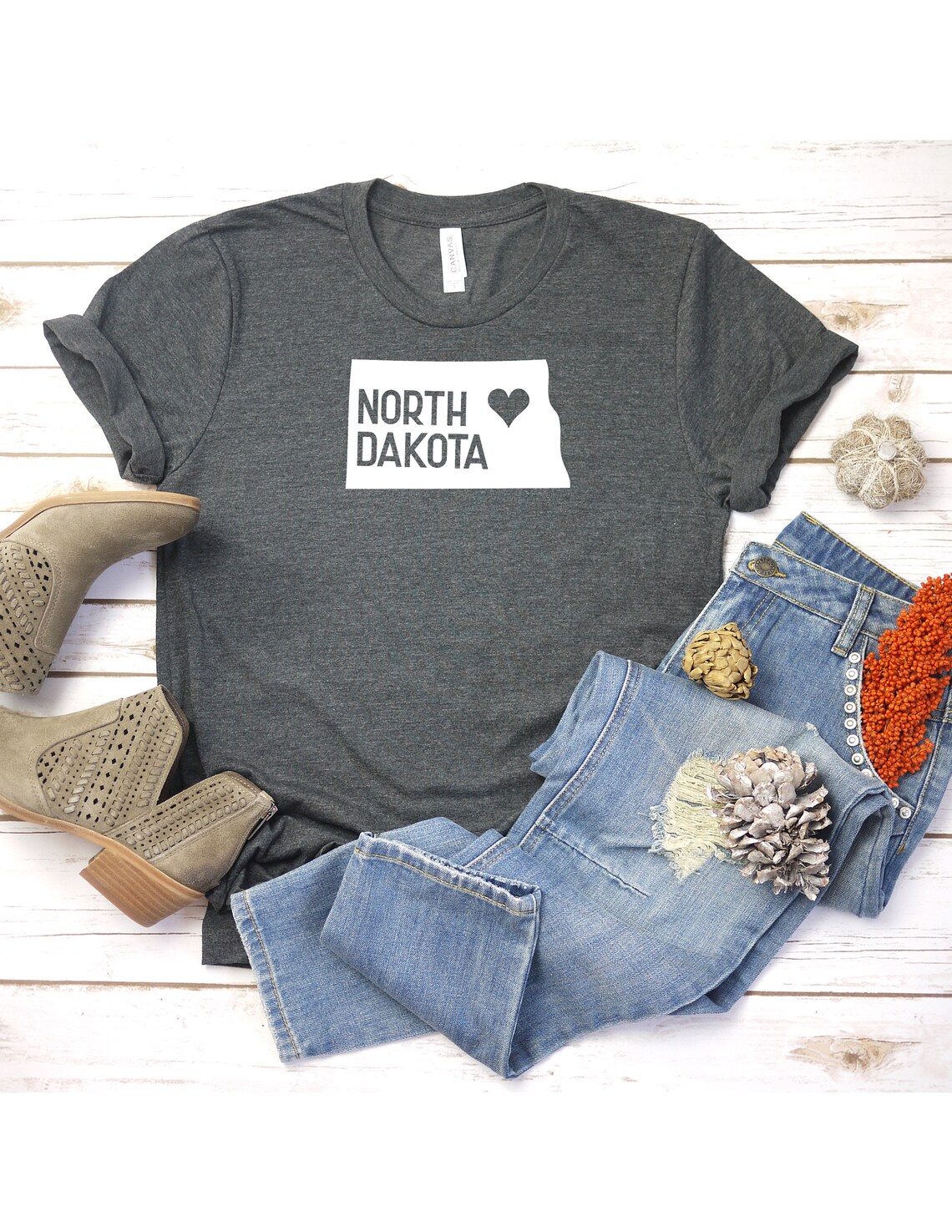 North Dakota Shirt Home State Shirt Love Home Shirt Graphic | Etsy