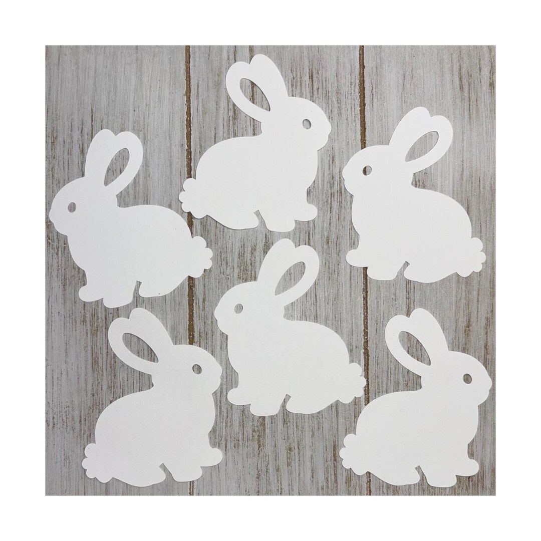 White Paper Bunny Rabbit Cutouts - 30 Pcs, Party & Table Decor - Etsy
