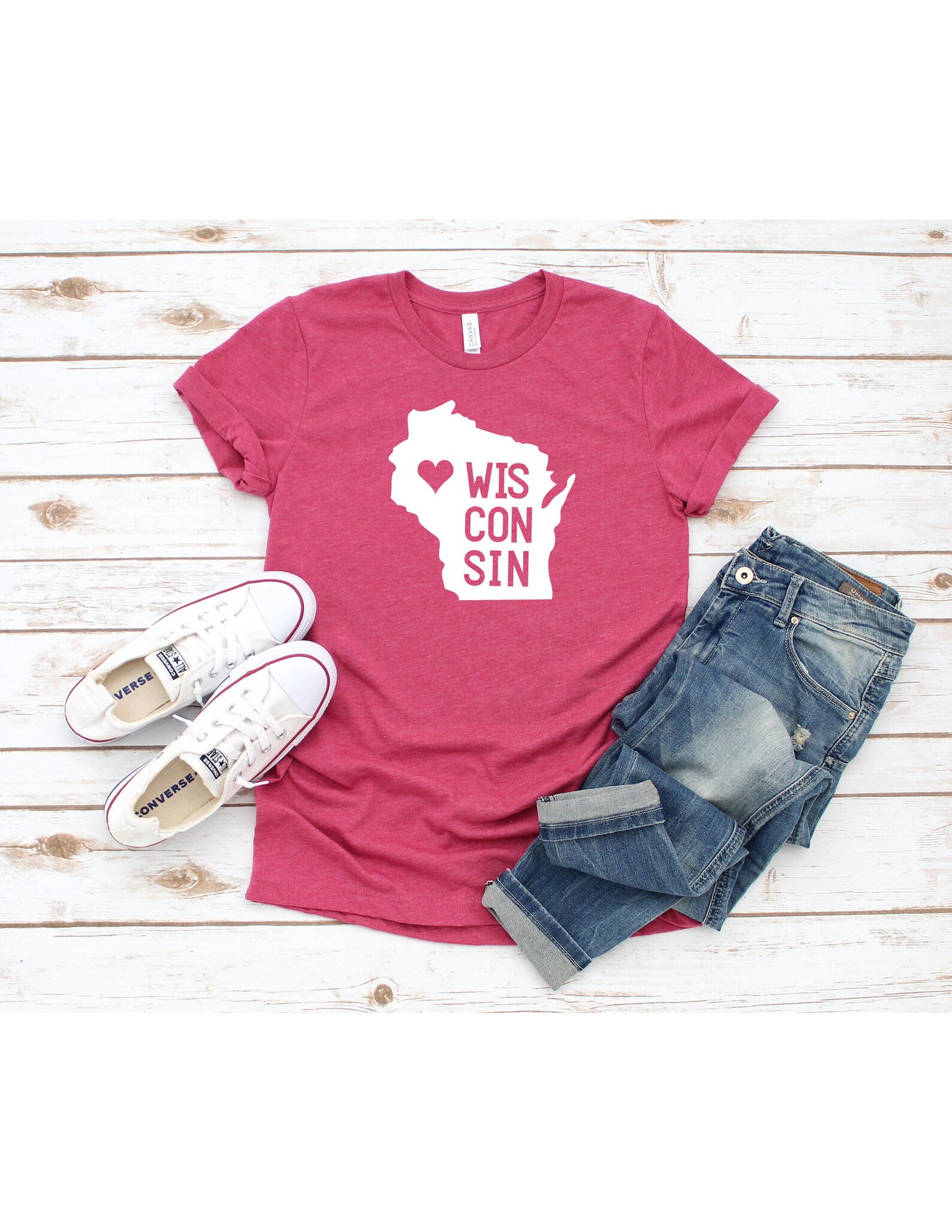 Wisconsin Shirt Home State Shirt Love Home Shirt Graphic Tee | Etsy