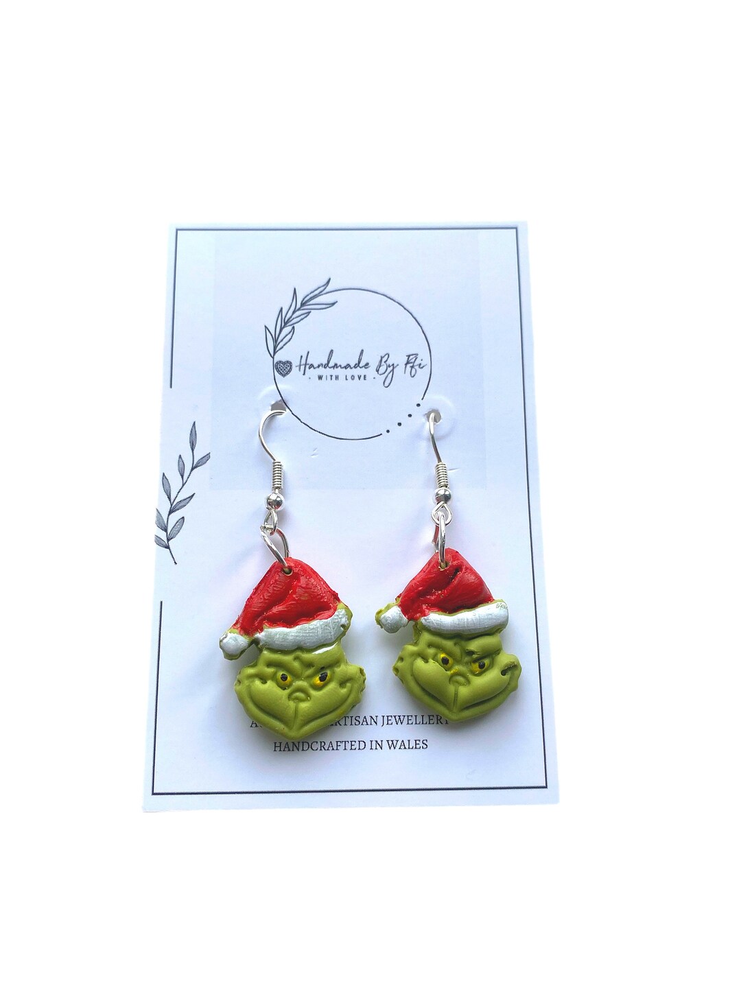 Grinch, Christmas, Clay Earrings - Etsy