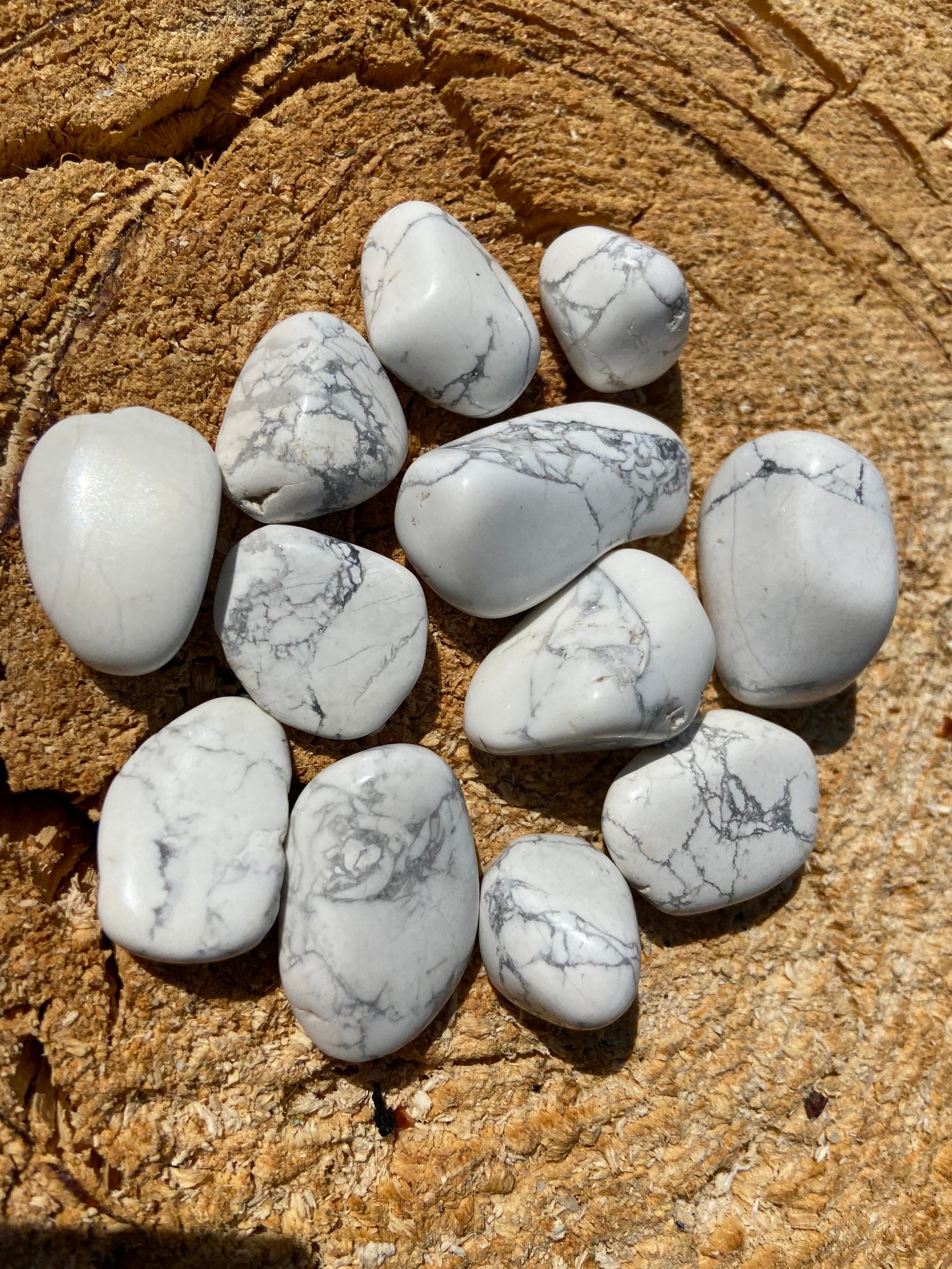 White Howlite Tumble Stone White Howlite Crystal Ethically | Etsy